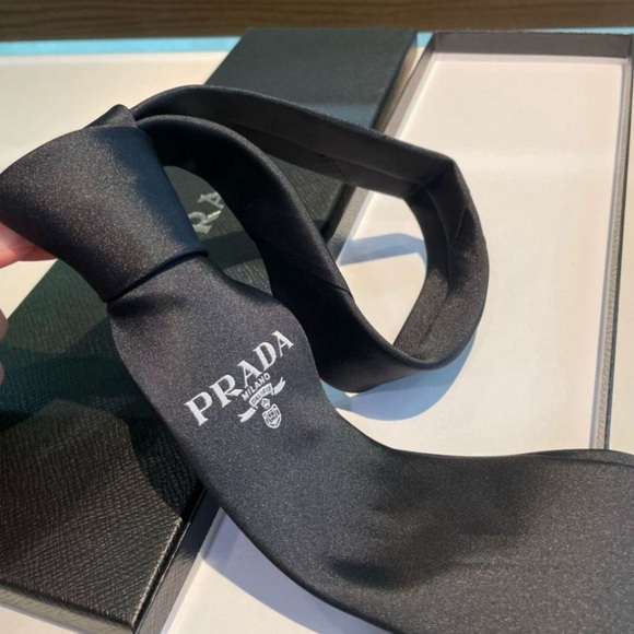 Prada | Accessories | Prada Black Tie For Man | Poshmark